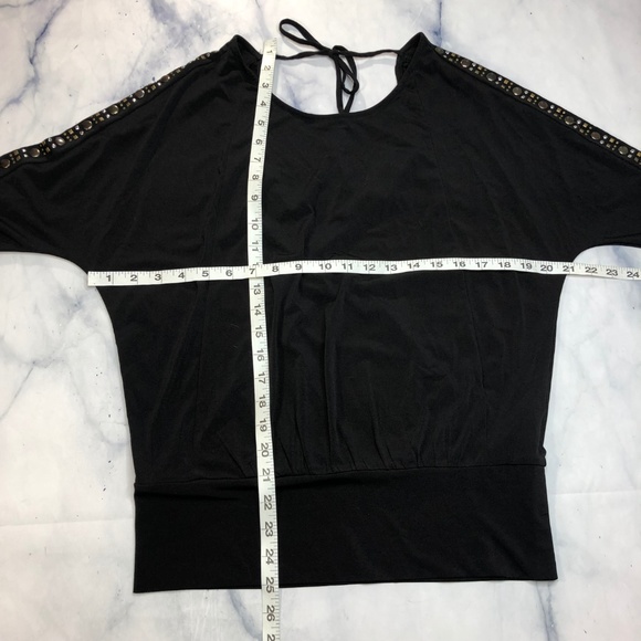 Rock & Republic | Tops | Rock Republic Black Studded Deep V Back Blouse ...